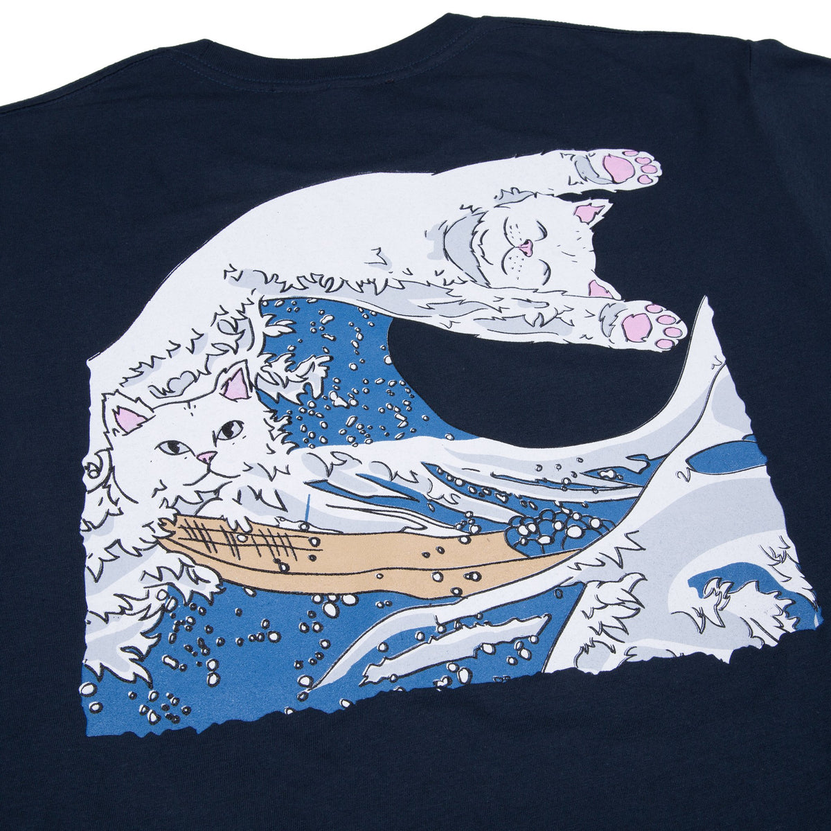 RIPNDIP - Great Wave Men's Tee, Navy Blue – The Giant Peach