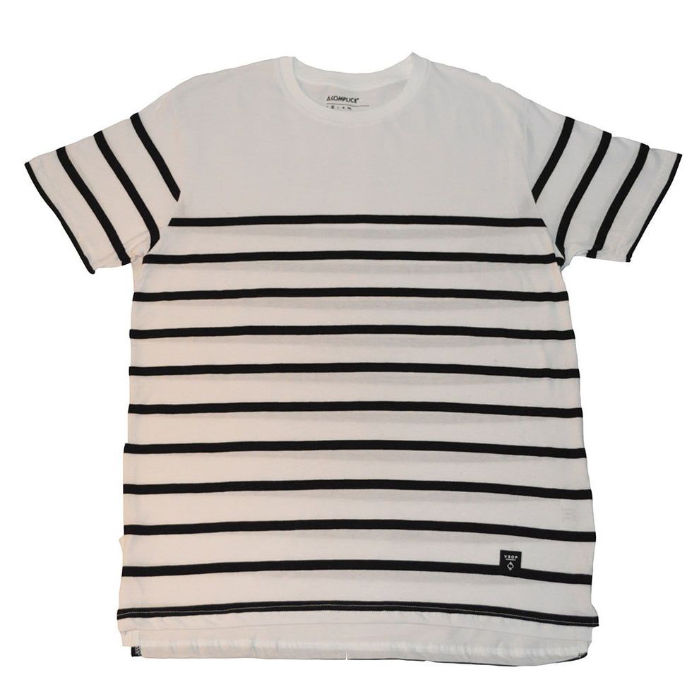 Akomplice - Lined Men's Tee, White/Black – The Giant Peach