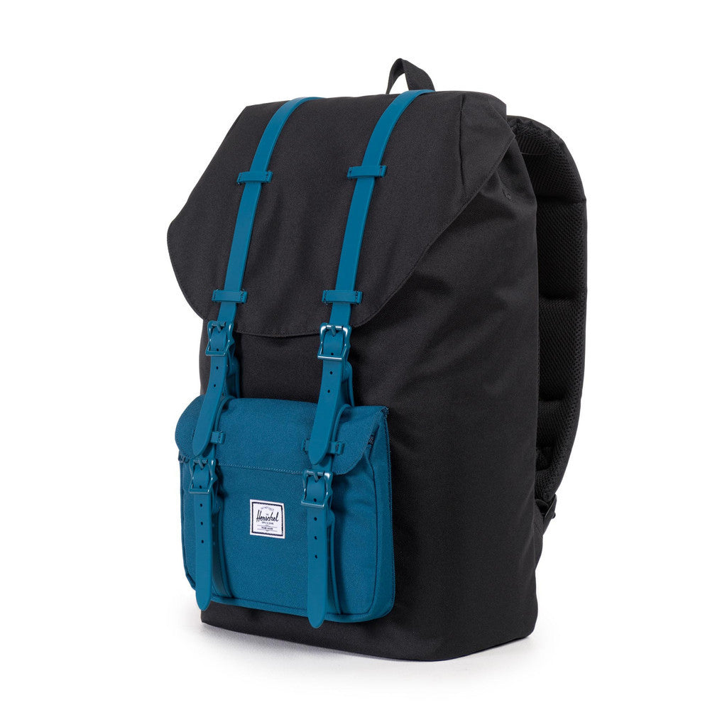 Herschel Supply Co. - Little America Backpack, Black/Ink Blue Rubber ...
