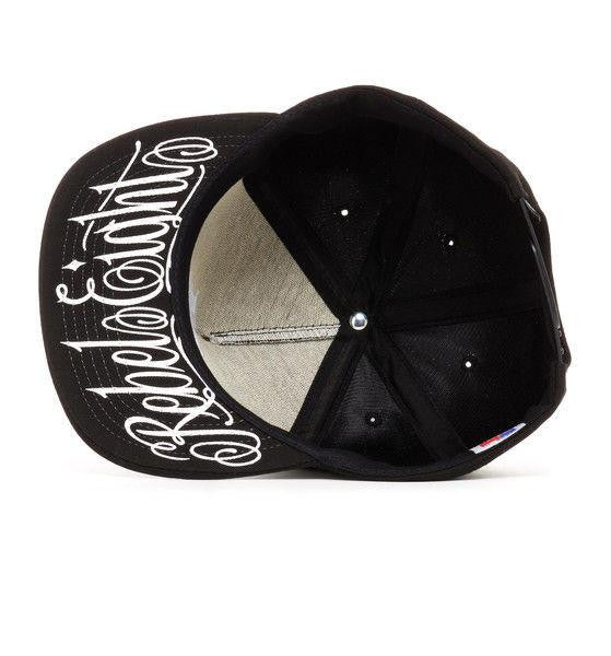 REBEL8 - Logo Script Snapback Hat, Black – The Giant Peach