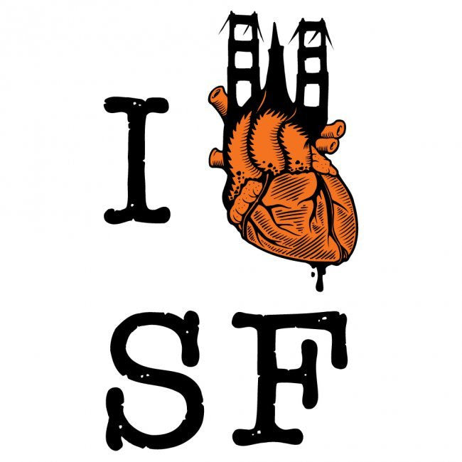 Upper Playground - Jeremy Fish I Heart SF 2 Men's Shirt, White – The ...