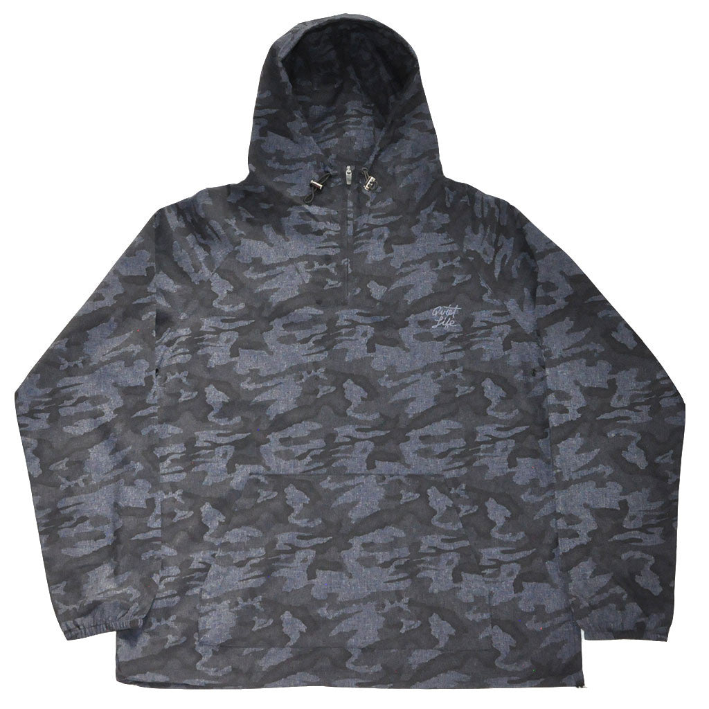 The Quiet Life - Camo Windy Pullover Men's Windbreaker, Navy – The ...
