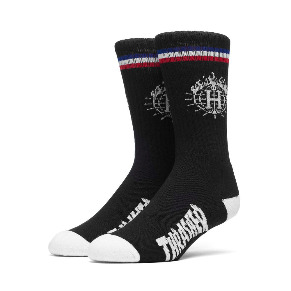 HUF x Thrasher TDS Crew Sock & Can, Black – The Giant Peach